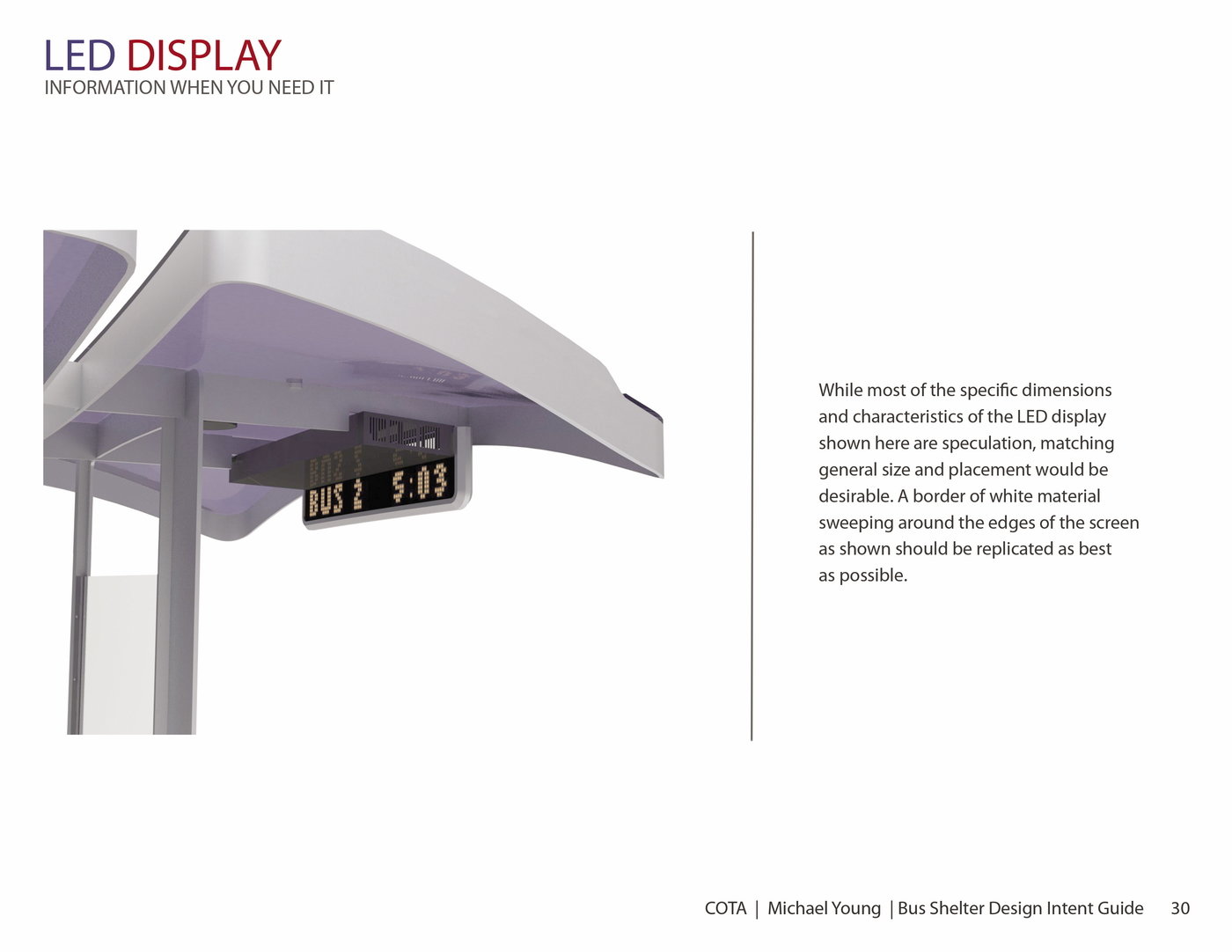 COTA - Design Intent Guide by Michael David Young at Coroflot.com