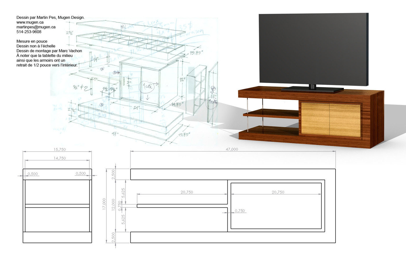 Custom TV Table by Martin Pes at Coroflot.com