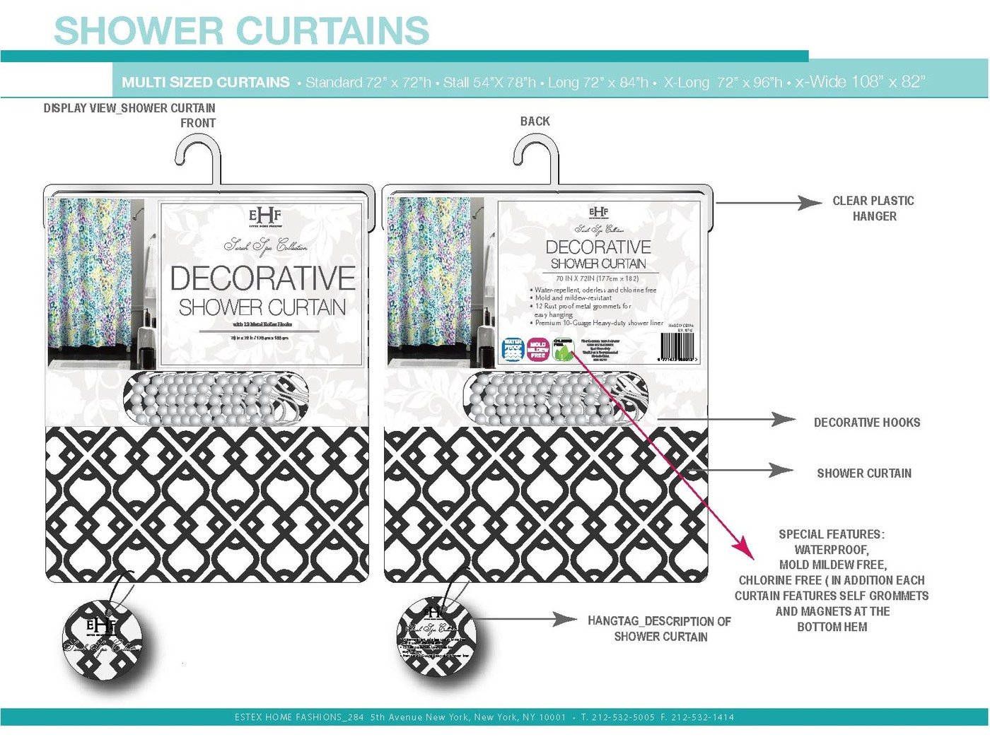 SHOWER CURTAIN PACKAGE DESIGN by DIANE DEPASQUE at Coroflot.com