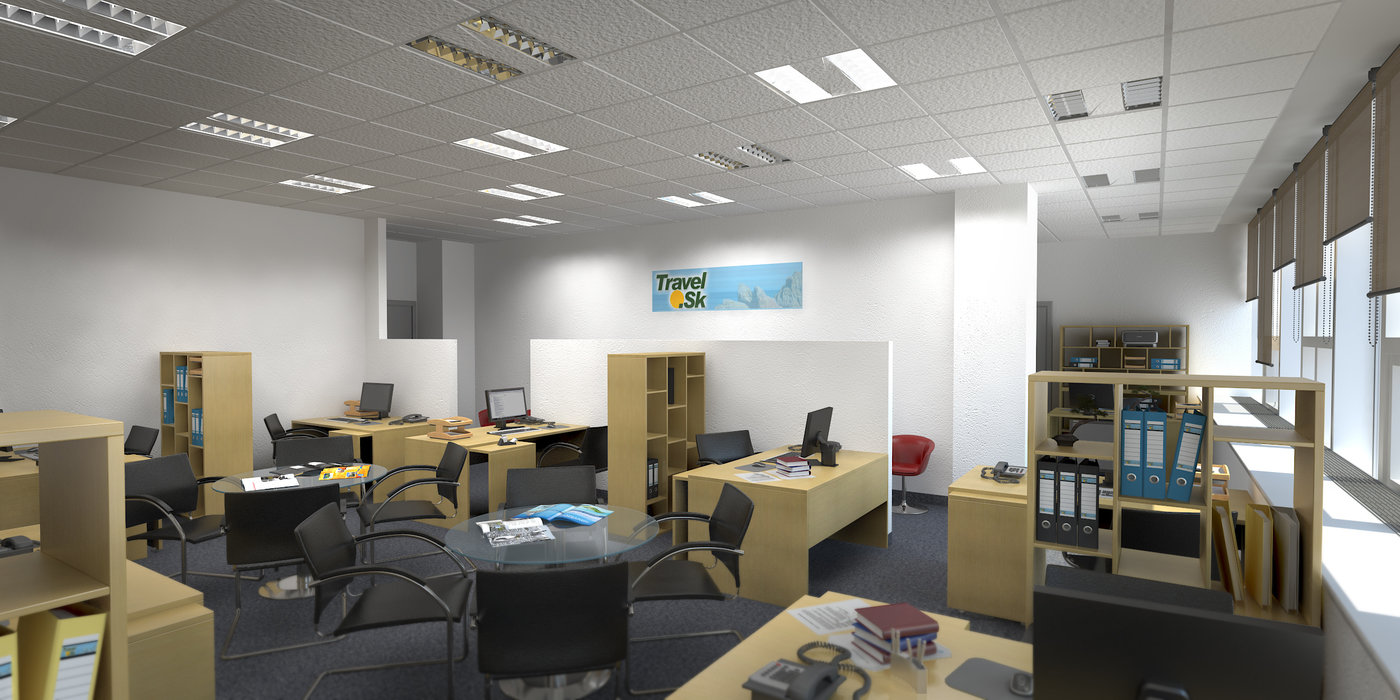 simple office interior by Jozef Gogola at Coroflot.com