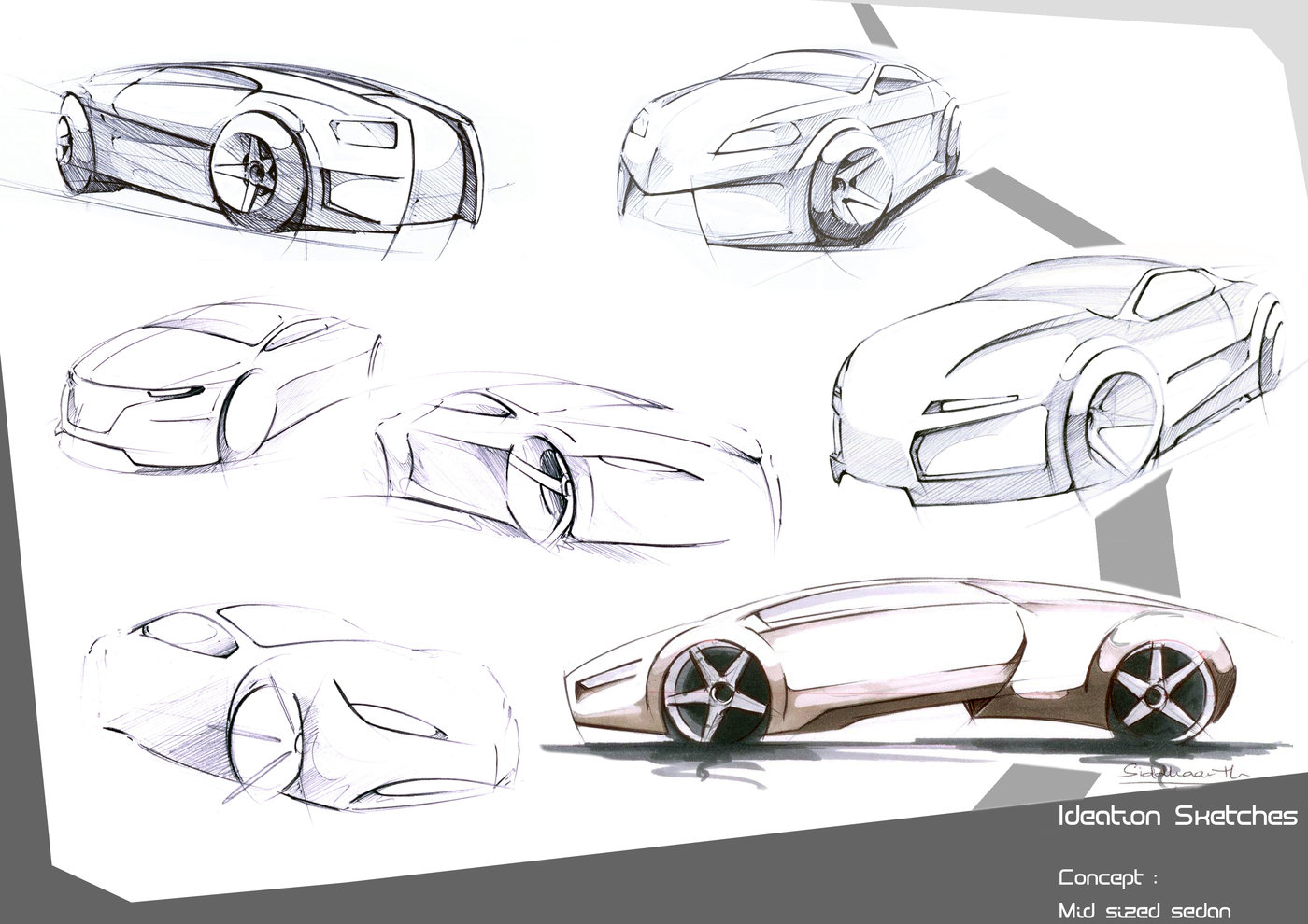 Automobile Sketches and Renderings by Siddhaarth Sarvagyam at Coroflot.com