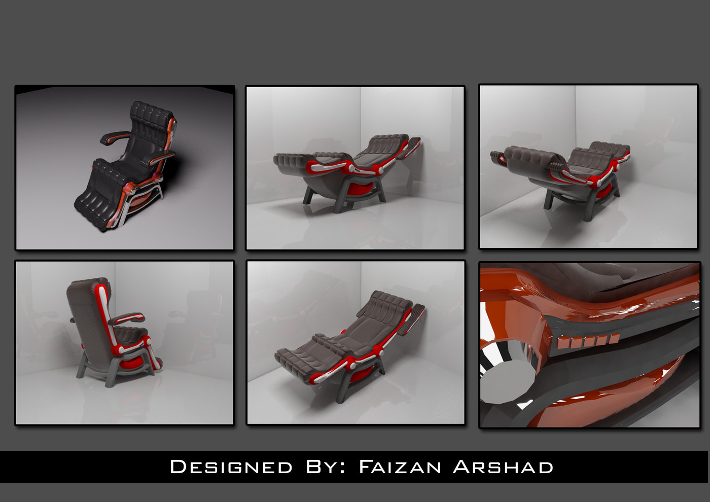 rest chair design in 3ds max by Faizan Arshad at Coroflot.com