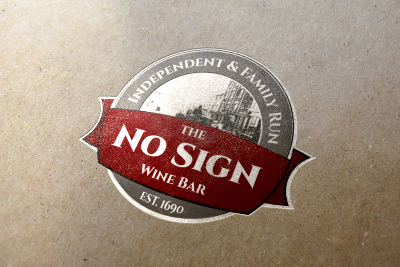 No Sign Wine Bar branding by Nathan Williams at Coroflot.com
