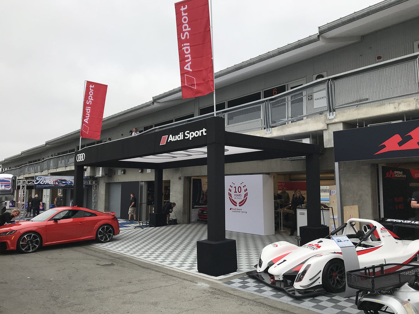 2018 Audi Sport Pit Garage Event Space at WeatherTech Laguna Seca ...