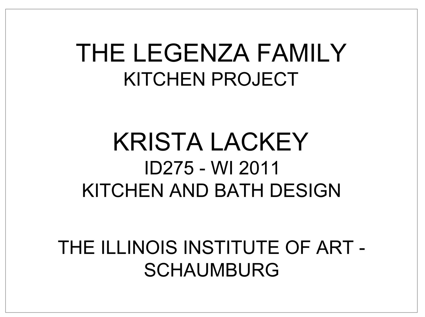 Kitchen and Bath Design by Krista Lackey at Coroflot.com