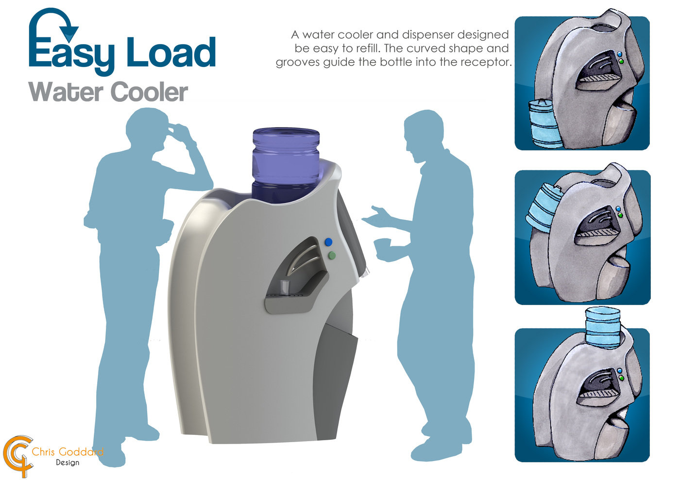 Easy load Water cooler by Chris Goddard at Coroflot.com