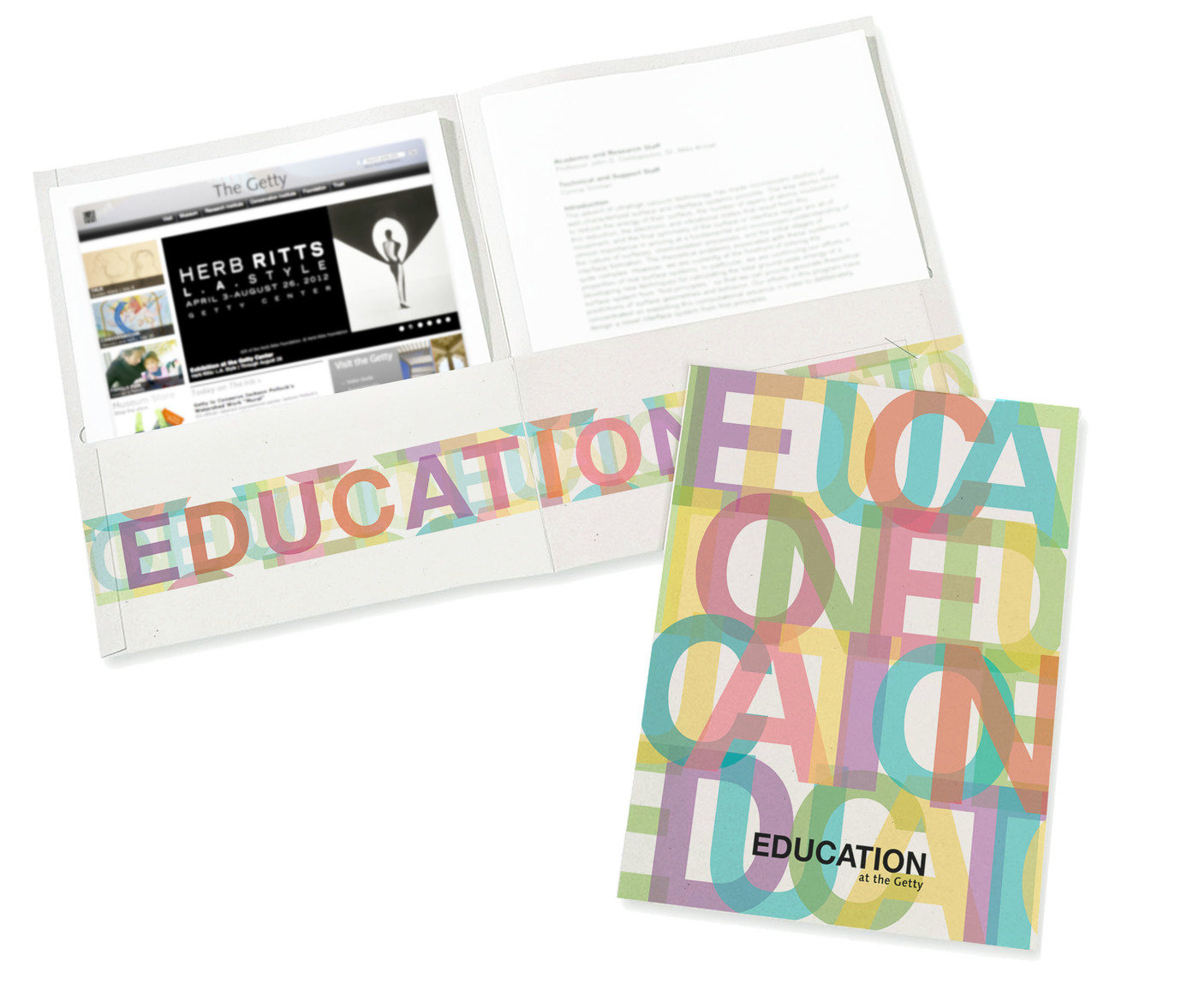 Getty Museum Press Kit Folder Design by Naomi Hotta at Coroflot.com