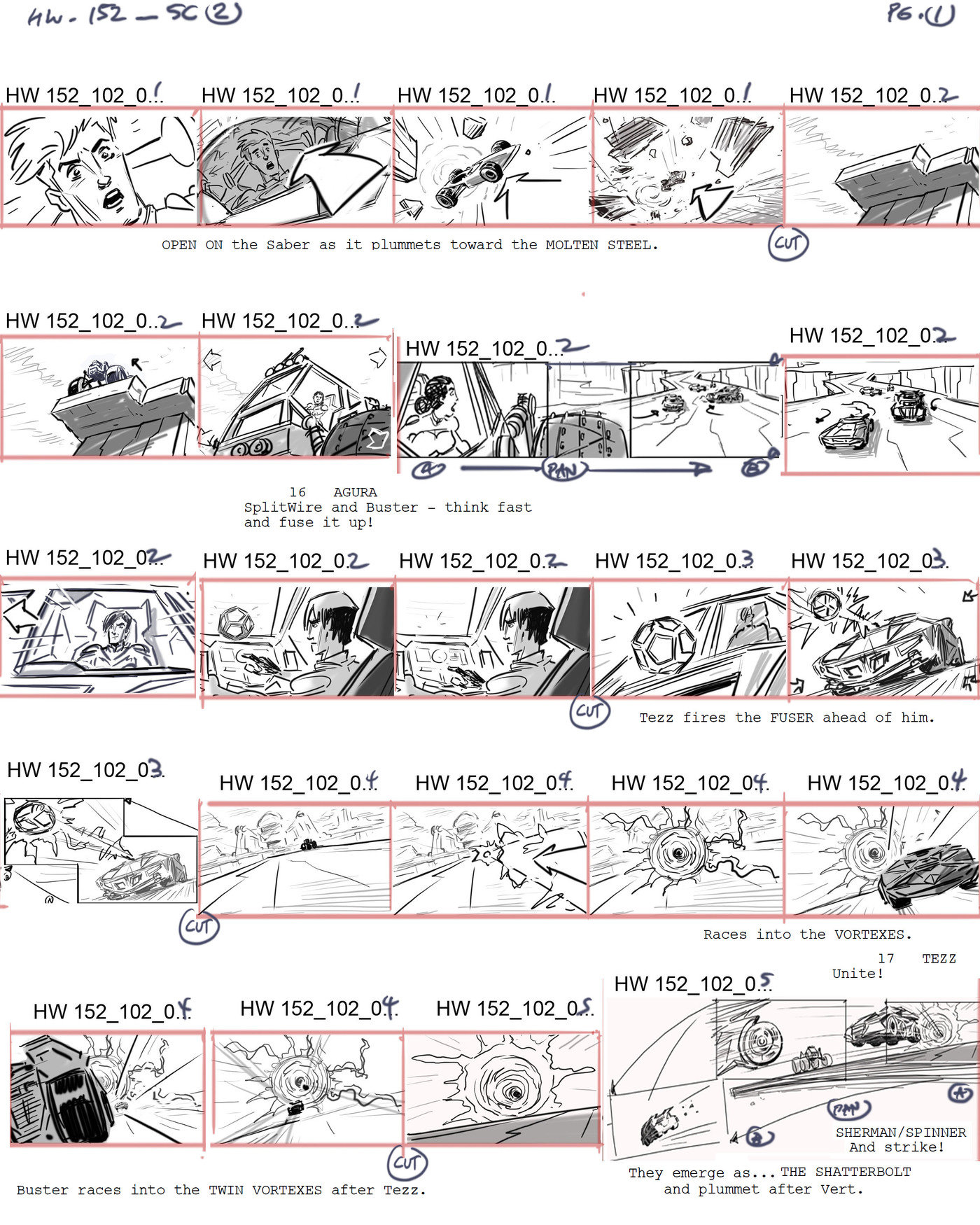 STORYBOARDS- Hotwheels Battleforce 5 by Joey Largo at Coroflot.com