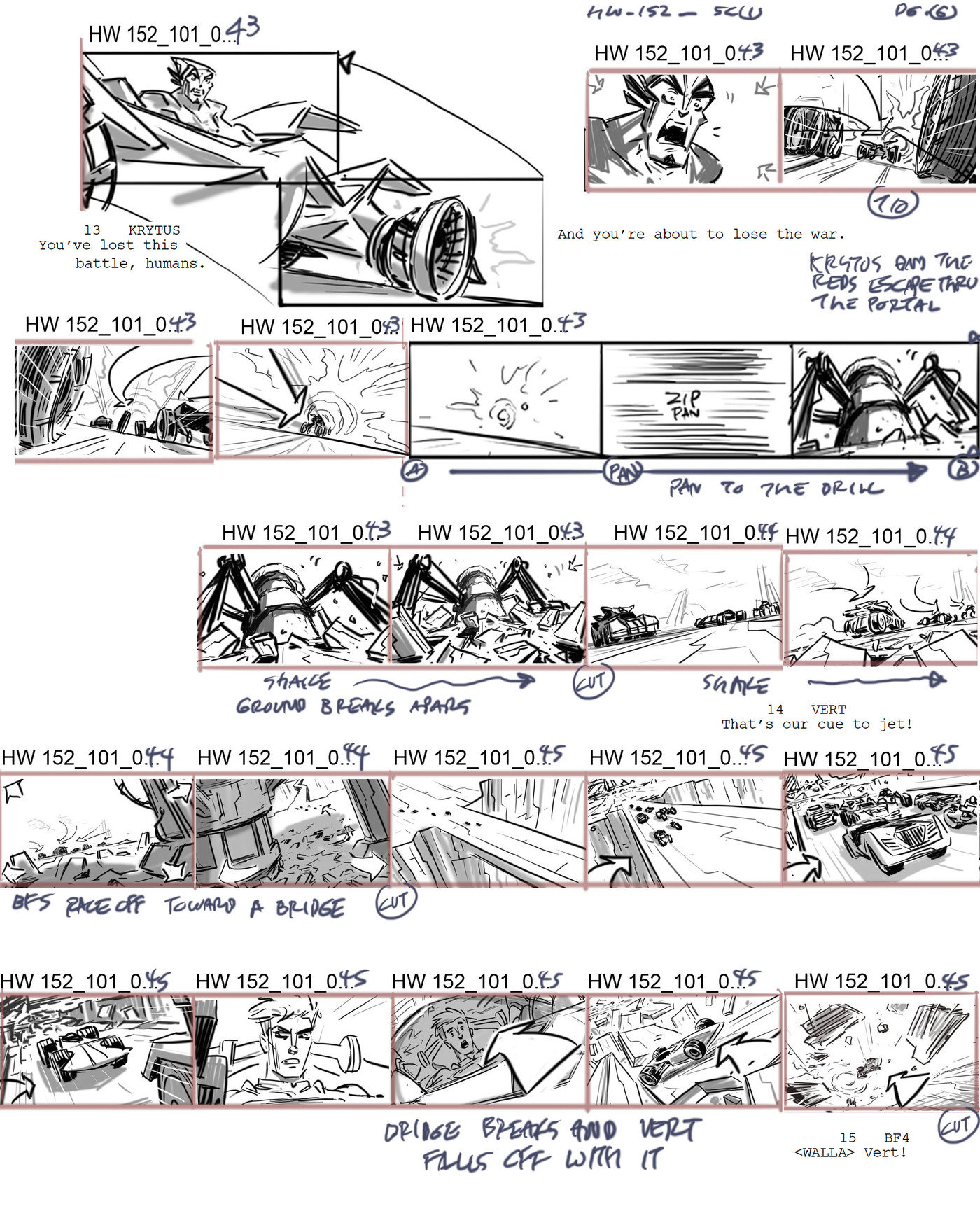 STORYBOARDS- Hotwheels Battleforce 5 by Joey Largo at Coroflot.com
