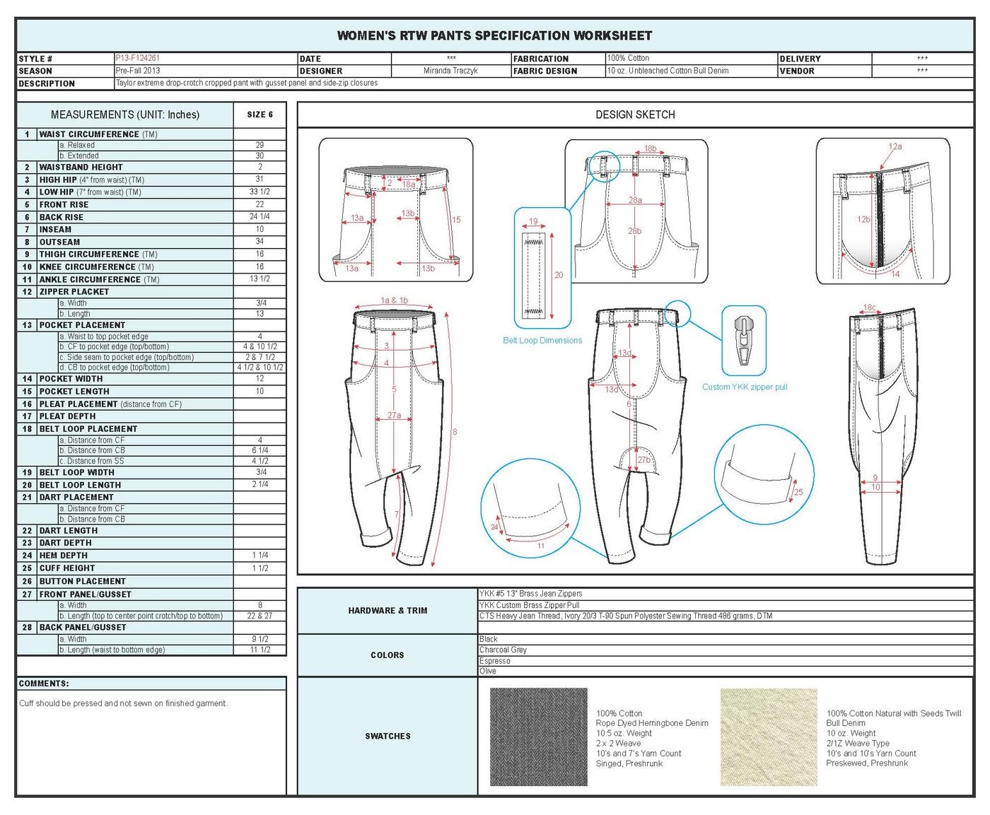 FASHION CAD'S & TECHNICAL DESIGN by MIRANDA TRACZYK at Coroflot.com