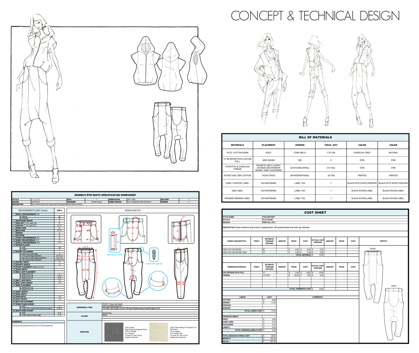 FASHION CAD'S & TECHNICAL DESIGN by MIRANDA TRACZYK at Coroflot.com