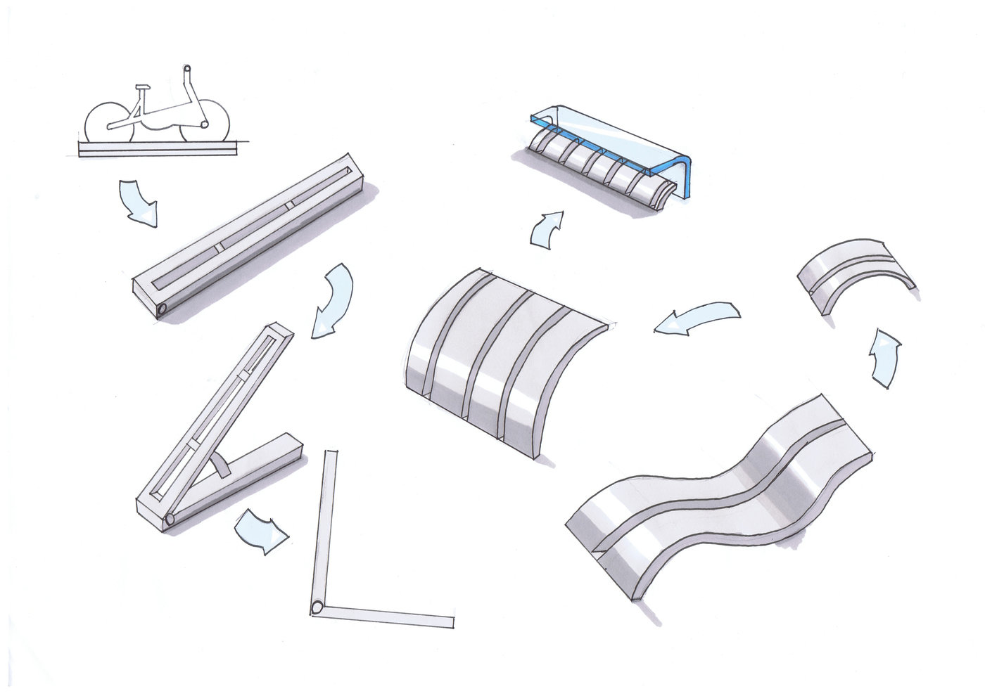 Bike Stand Inspired by the BMA logo by David John at Coroflot.com