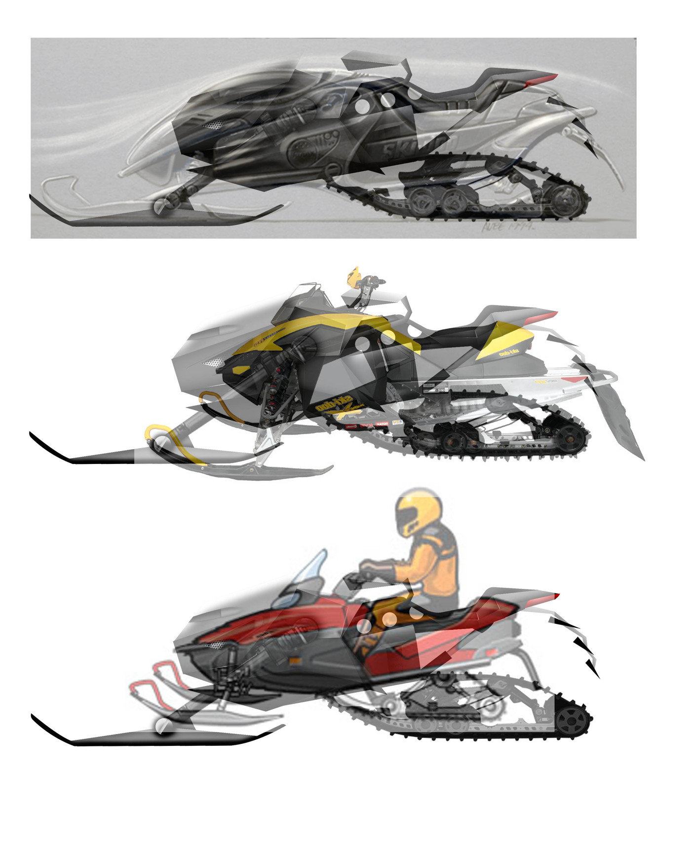 Snowmobile Concept development college major design by Abhishek Roy at ...