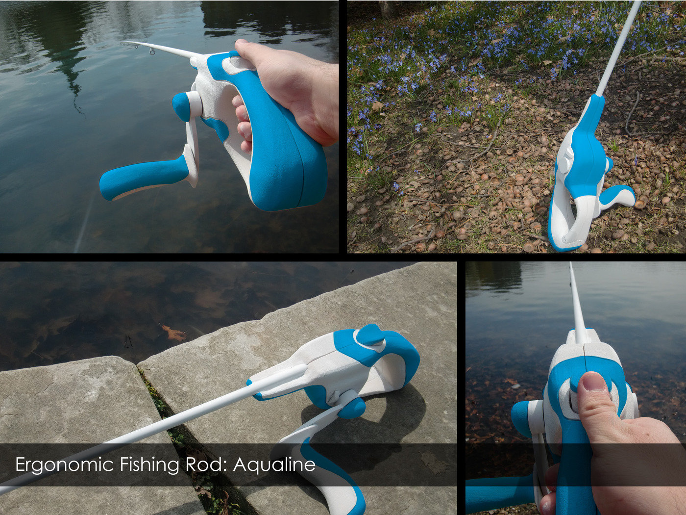 Aqualine ergonomic fishing rod by Sam T. Shimomura at Coroflot.com