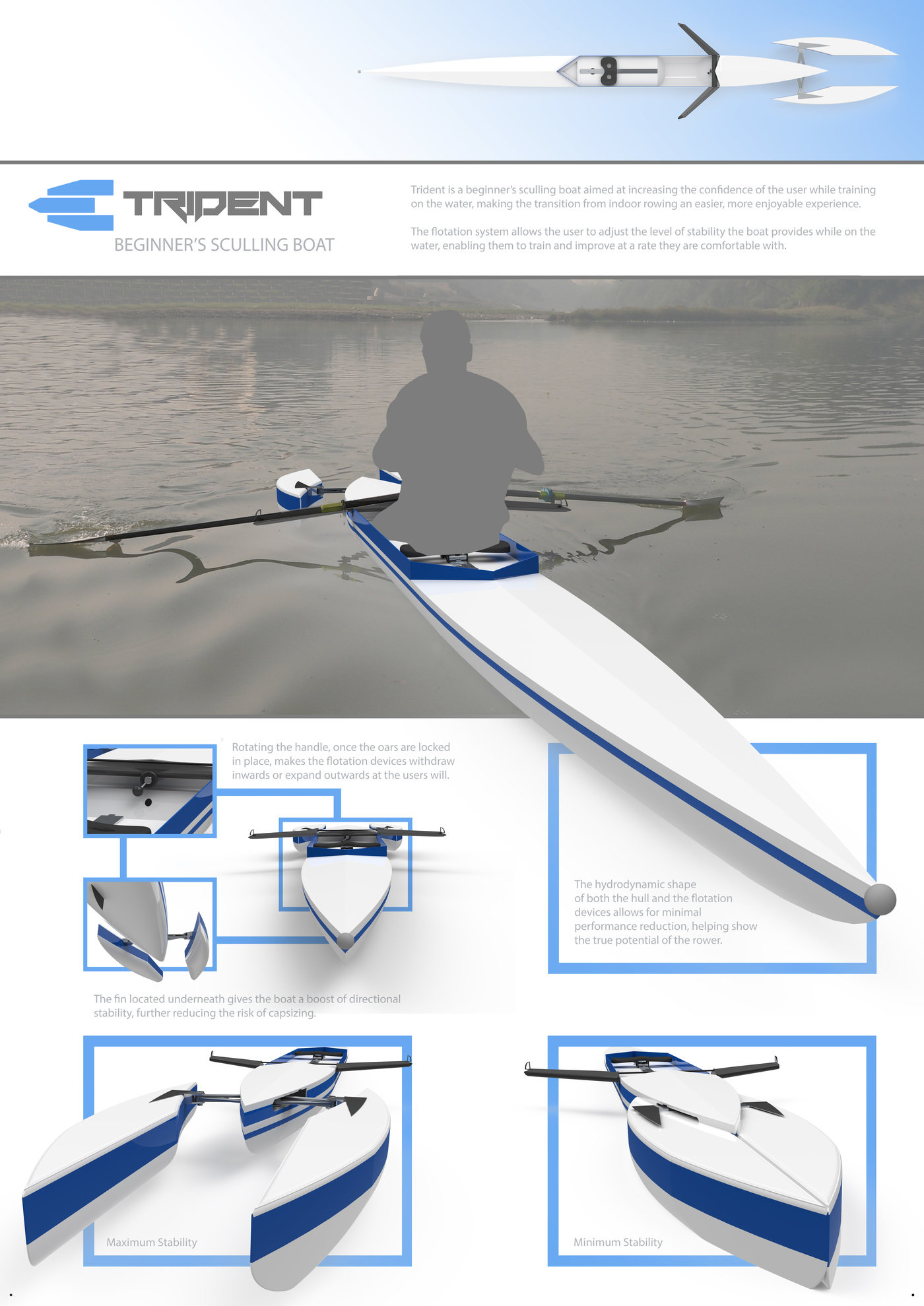 Trident: Beginners Sculling Boat by Matthew Ellis at Coroflot.com