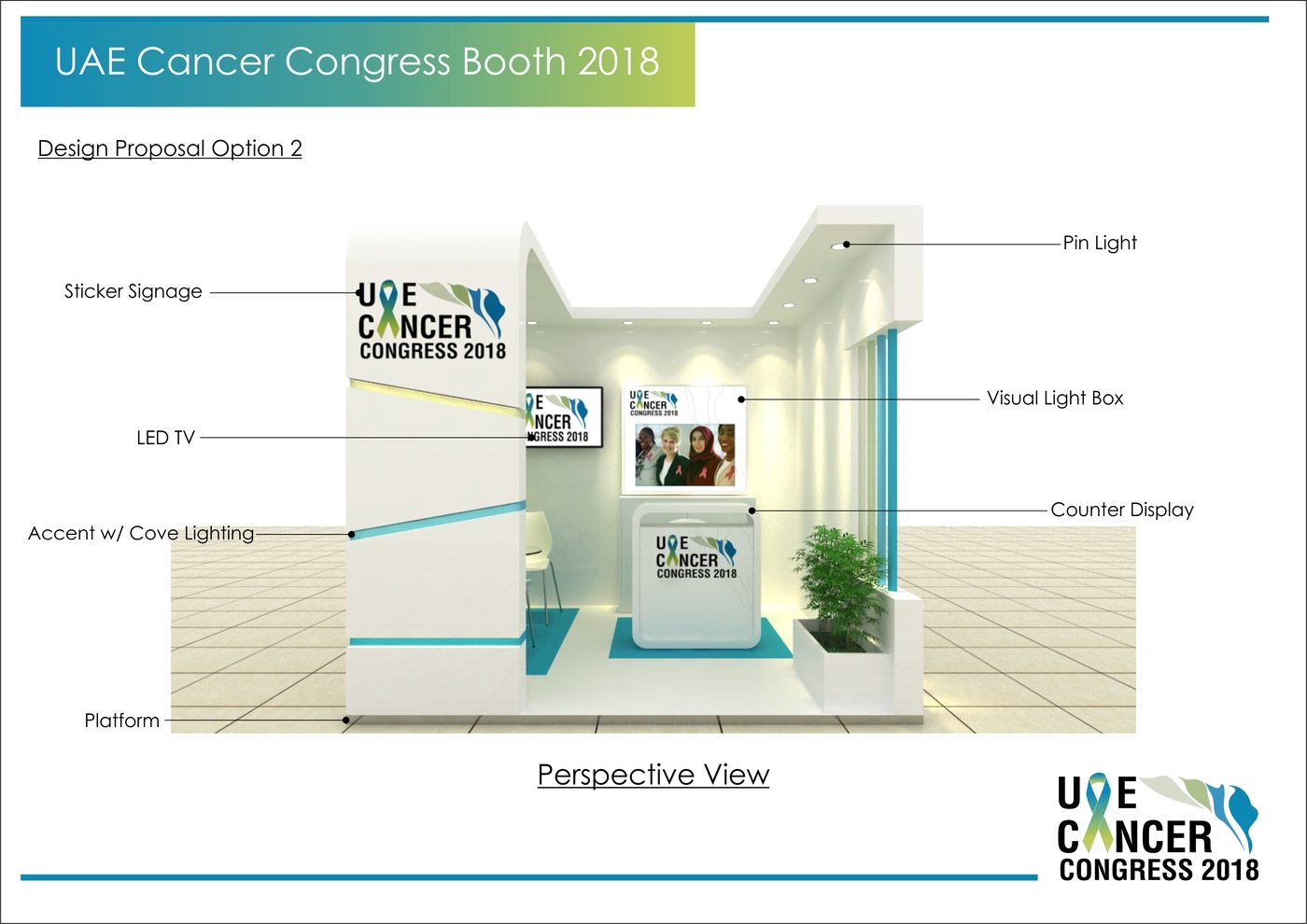 UAE Cancer Congress Booth 2018 by Julius Sagun at Coroflot.com