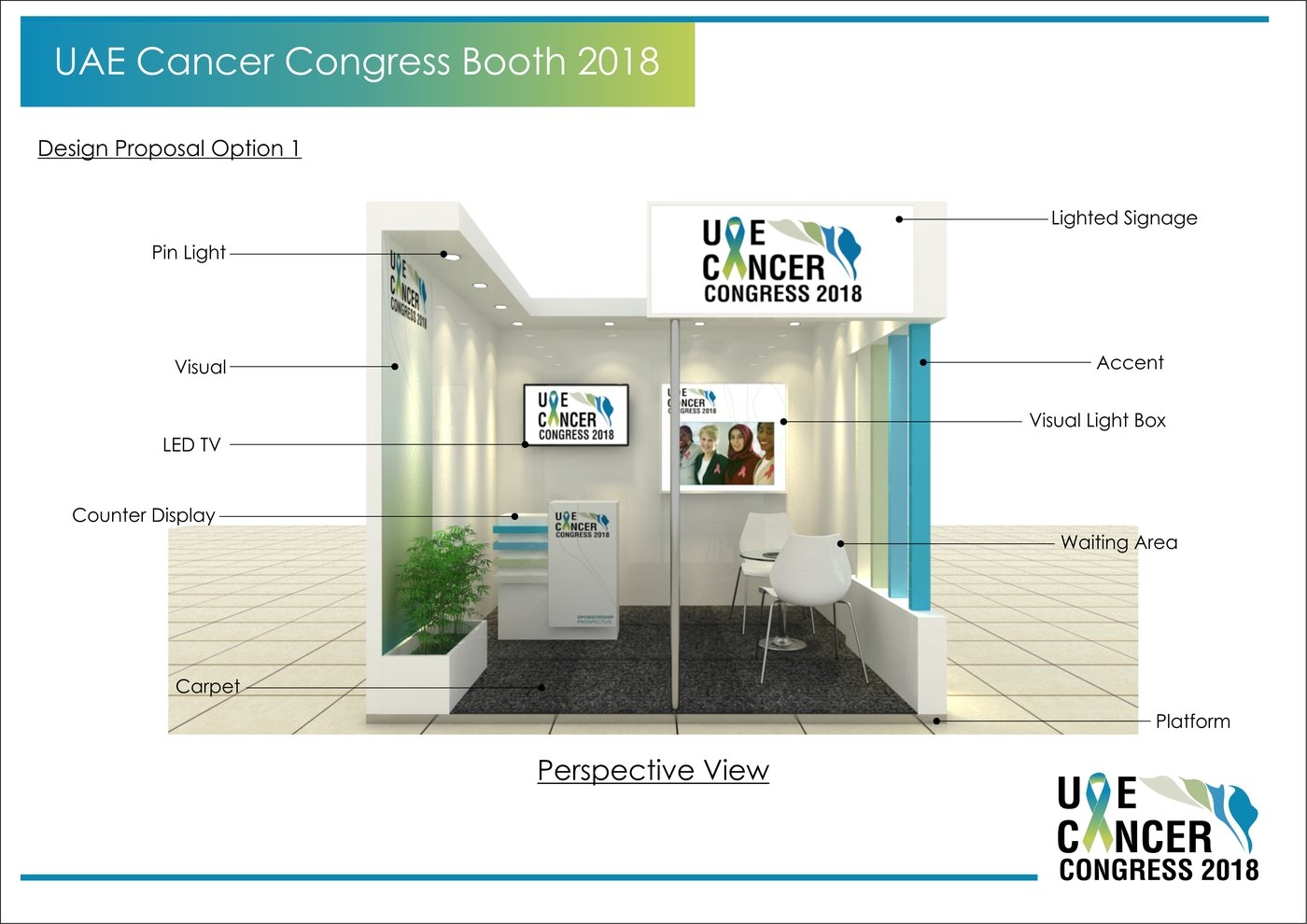 UAE Cancer Congress Booth 2018 by Julius Sagun at Coroflot.com
