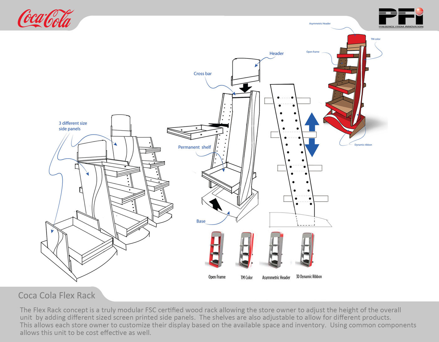 Coca Cola Flex Rack Concepts by Josh Gierer at Coroflot.com