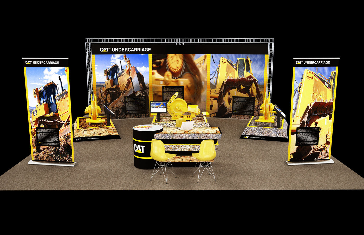 Trade Show Booth for Cat Undercarriage by Dan Swanson at Coroflot.com