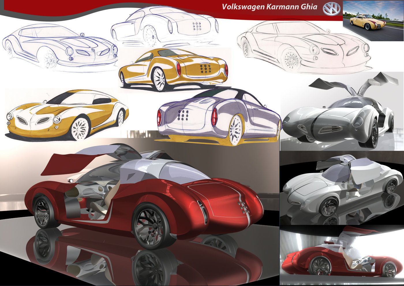 VolksWagen Karmann Ghia by moses kamwere at Coroflot.com