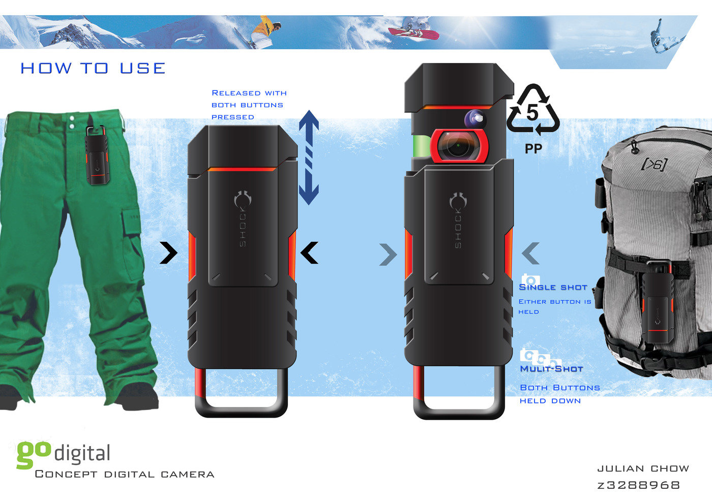GoDigital Concept camera by Julian Chow at Coroflot.com