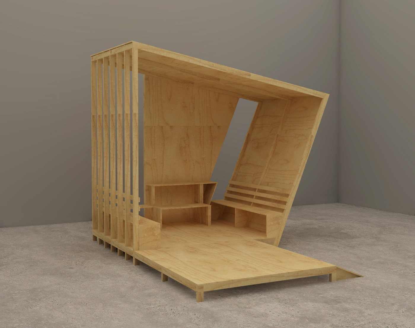 Outdoor Seating Pods by David Kelly at Coroflot.com