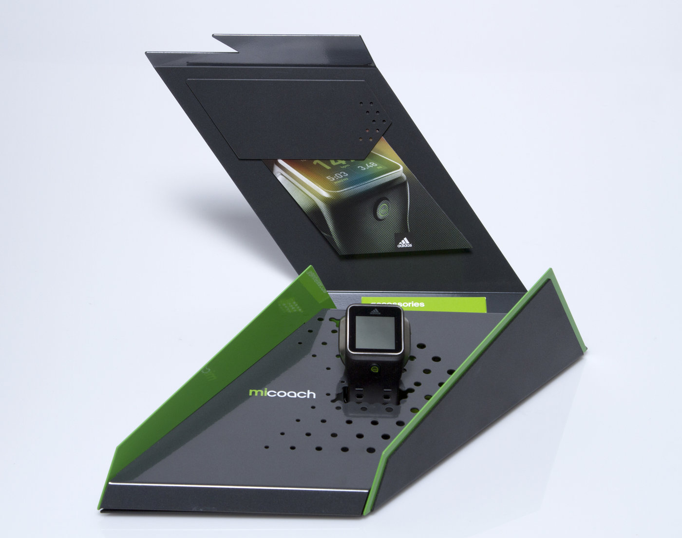 Adidas Micoach Smart Run Watch Seeding box & counter displays by David ...