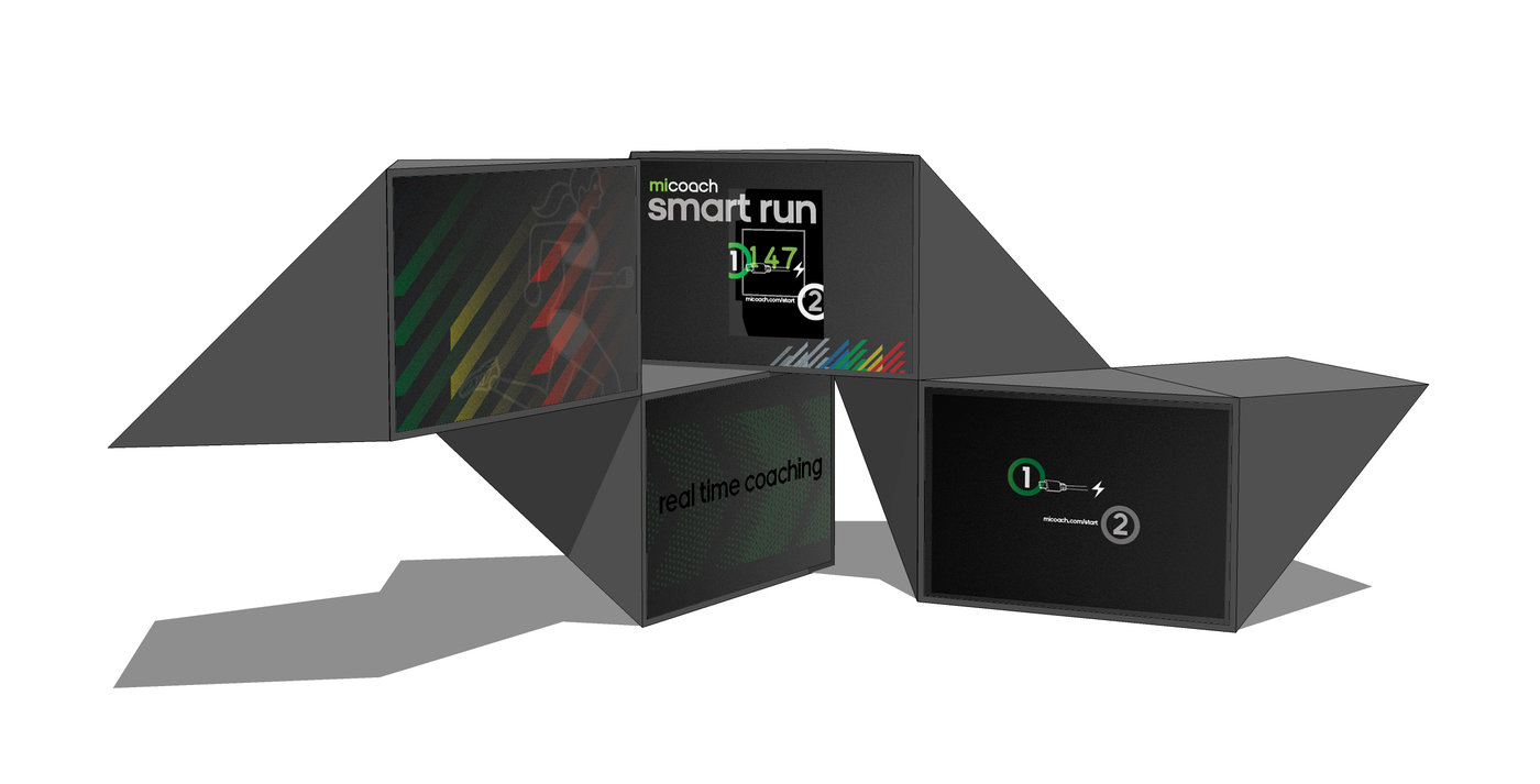 Adidas Micoach Smart Run Watch Seeding box & counter displays by David ...
