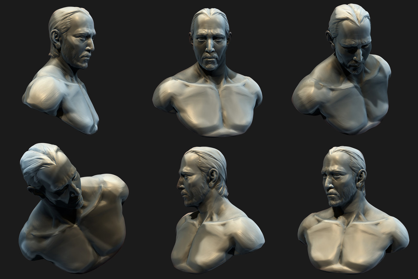 Sculpture sketch of Keanu Reeves as John Wick by Darya Girina at ...