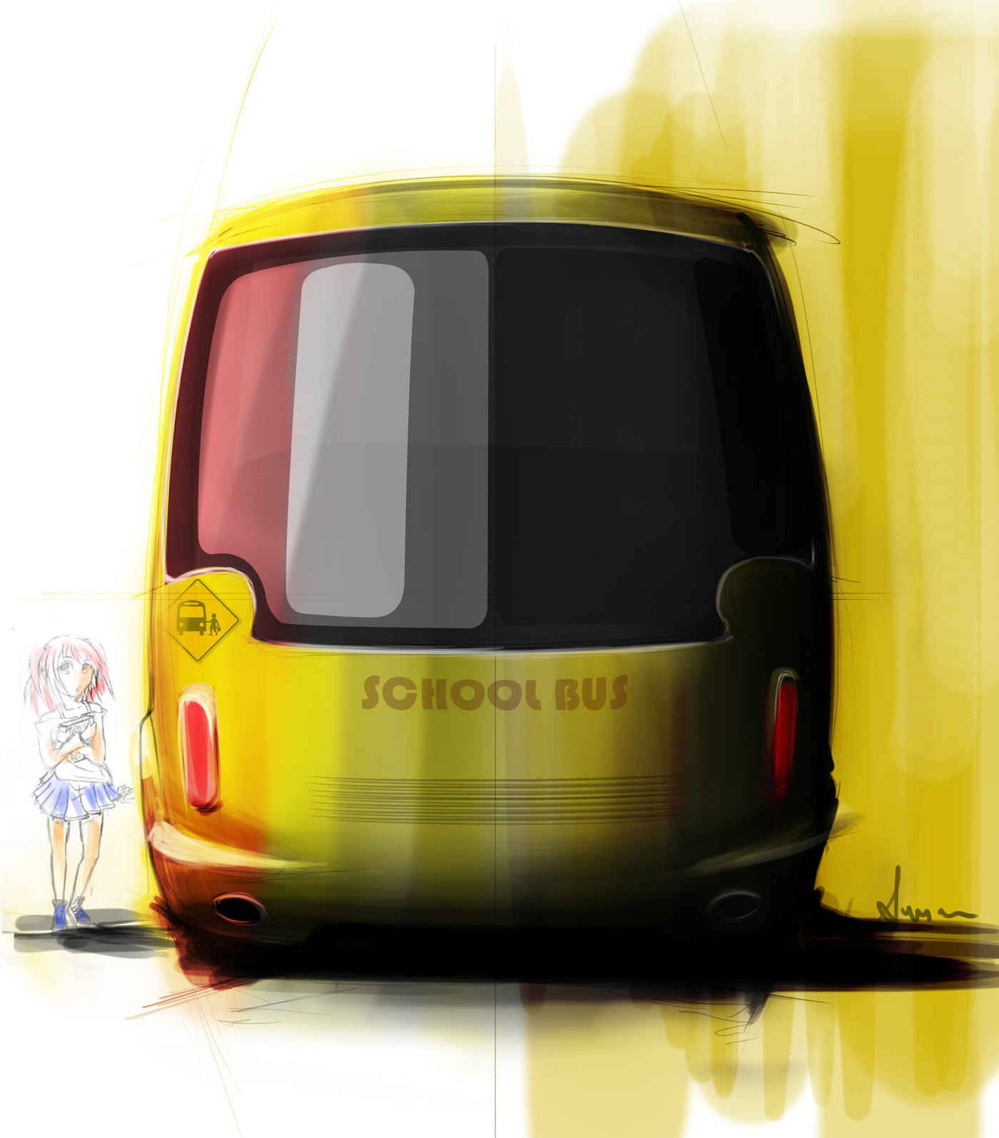 School Bus concept. by Susovan Mazumder at Coroflot.com