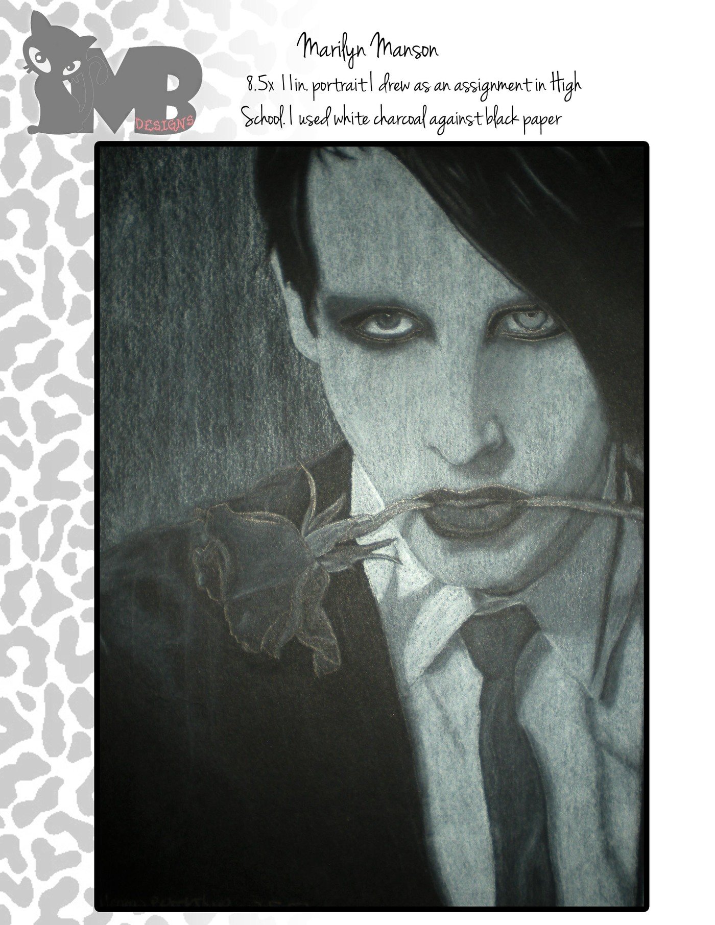 Marilyn Manson Portrait by Megan Brooksher at Coroflot.com
