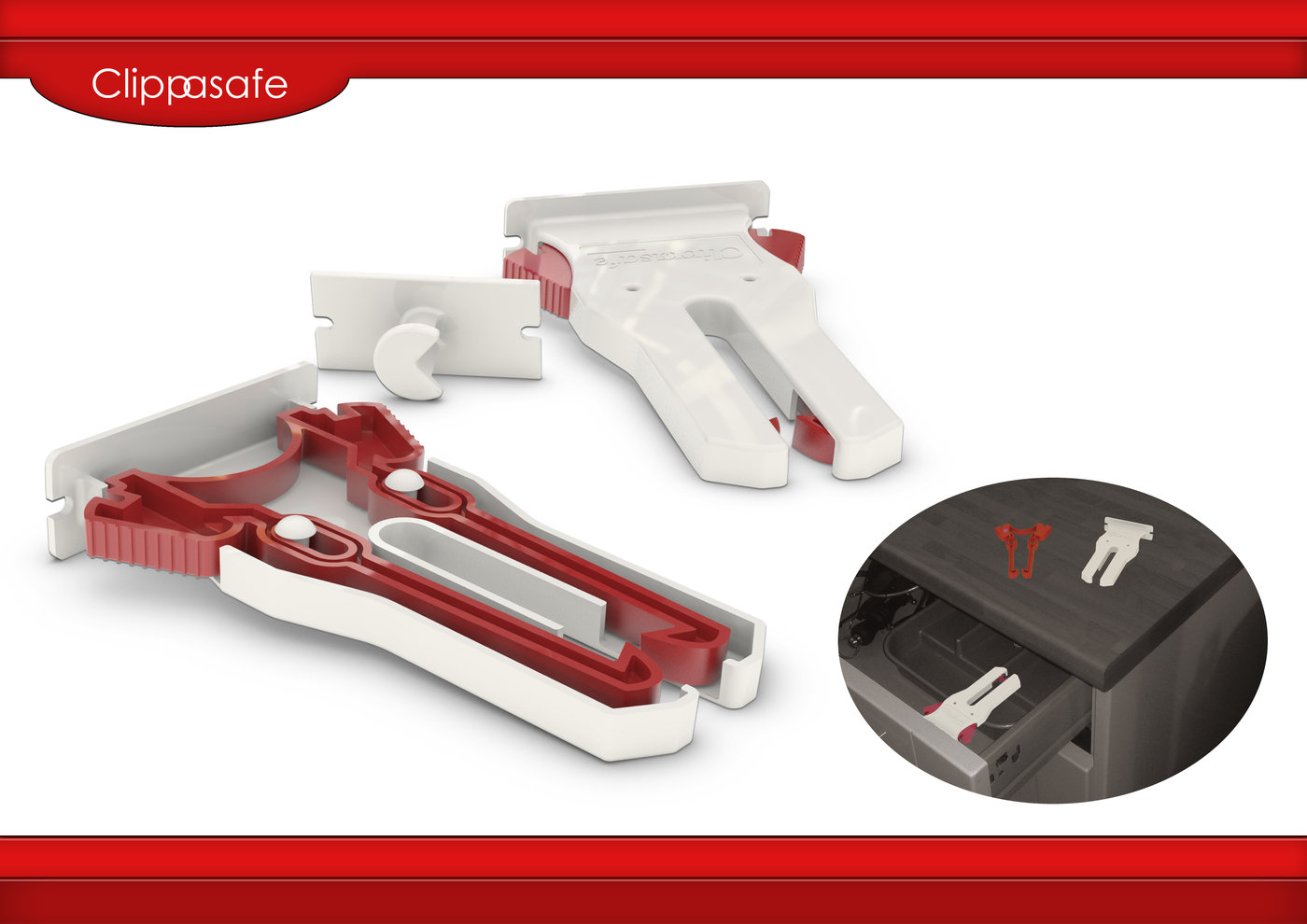 Clippasafe Child Saftey Lock by Simon Pougher at Coroflot.com