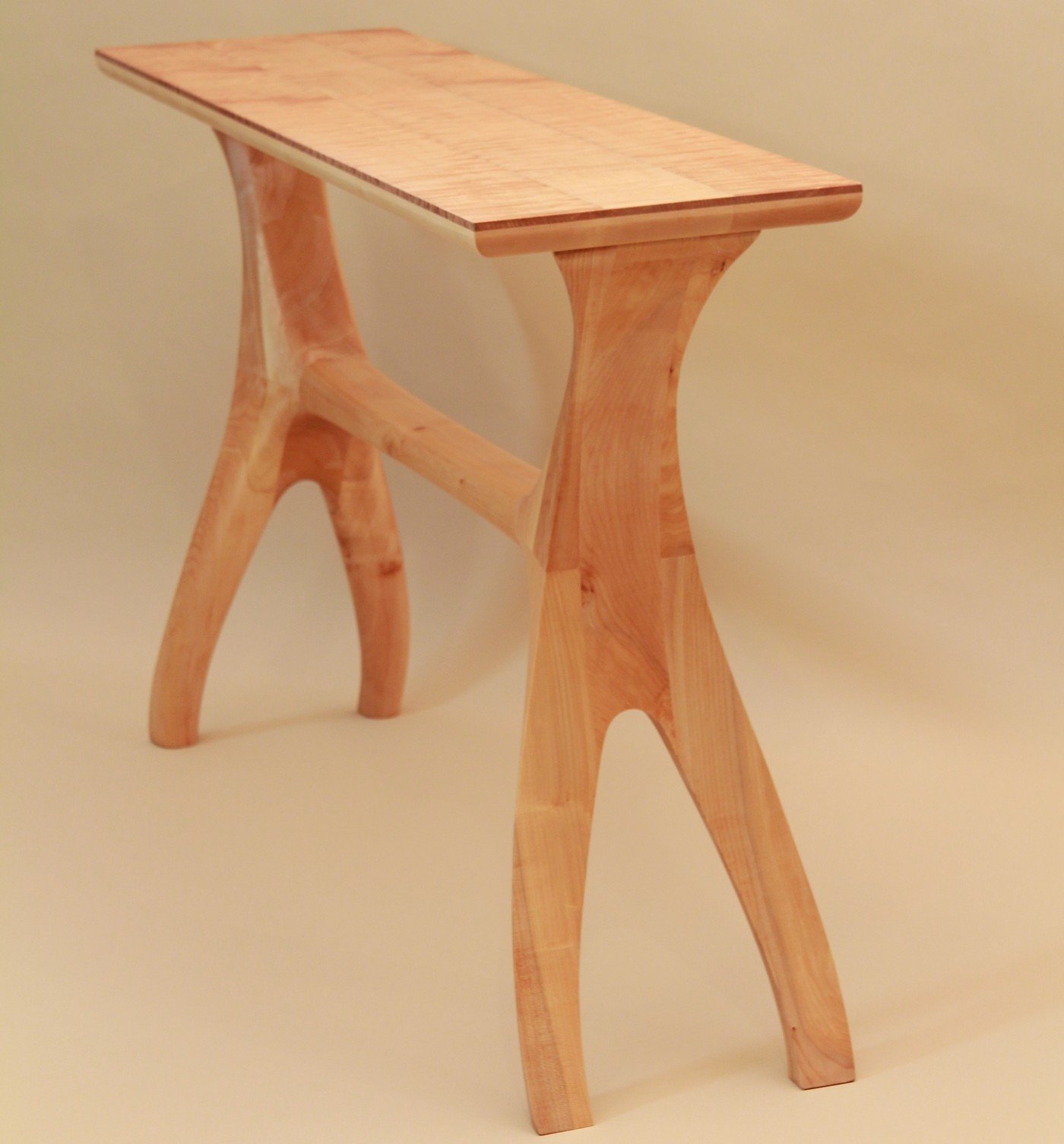 Sofa Table with Quilted Maple Top by Alan Merkle / designer at Coroflot.com