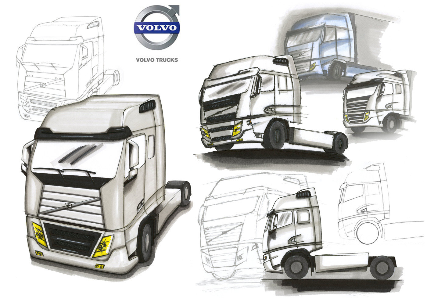 Truck sketches by Andreas Hohls at Coroflot.com
