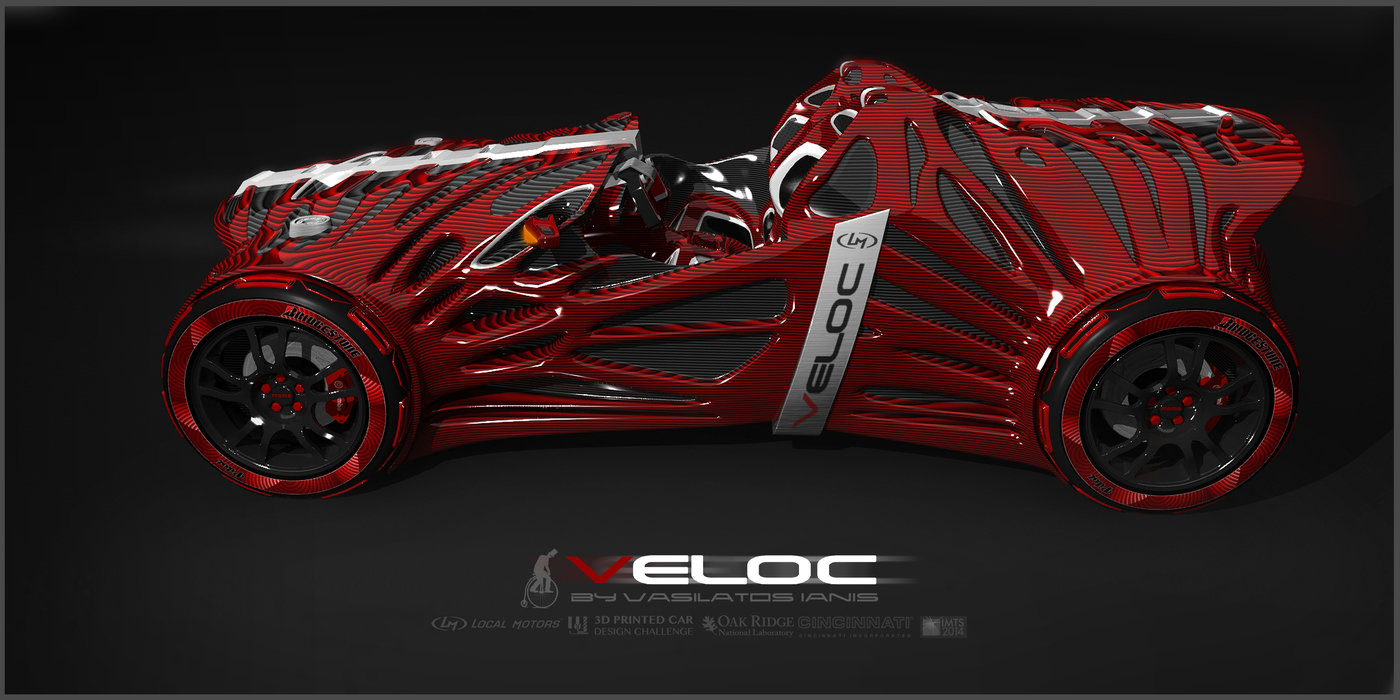Veloc 3D Printed Car by vasilatos ianis at Coroflot.com