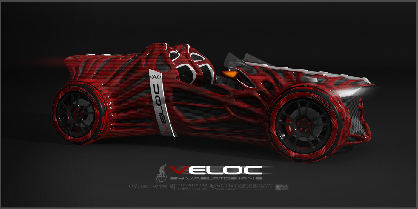 Veloc 3D Printed Car by vasilatos ianis at Coroflot.com