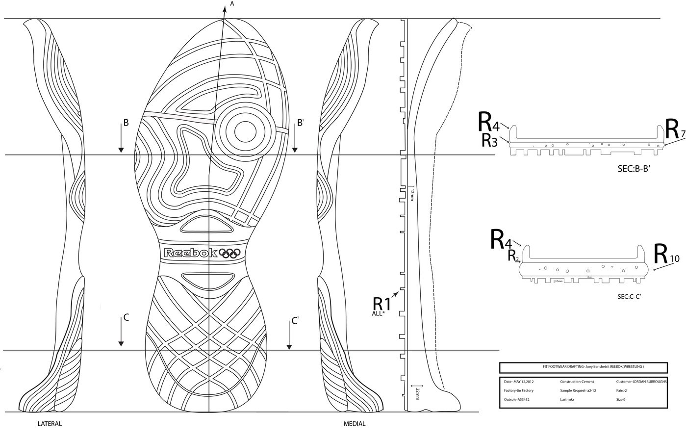 Outsole Drafting by Joey Benshetrit at Coroflot.com
