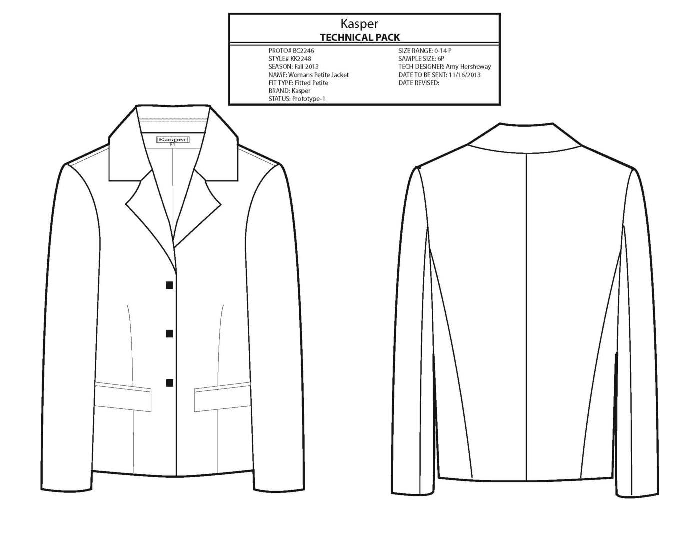 Tailored Jacket Technical Pack by Amy Hersheway at Coroflot.com