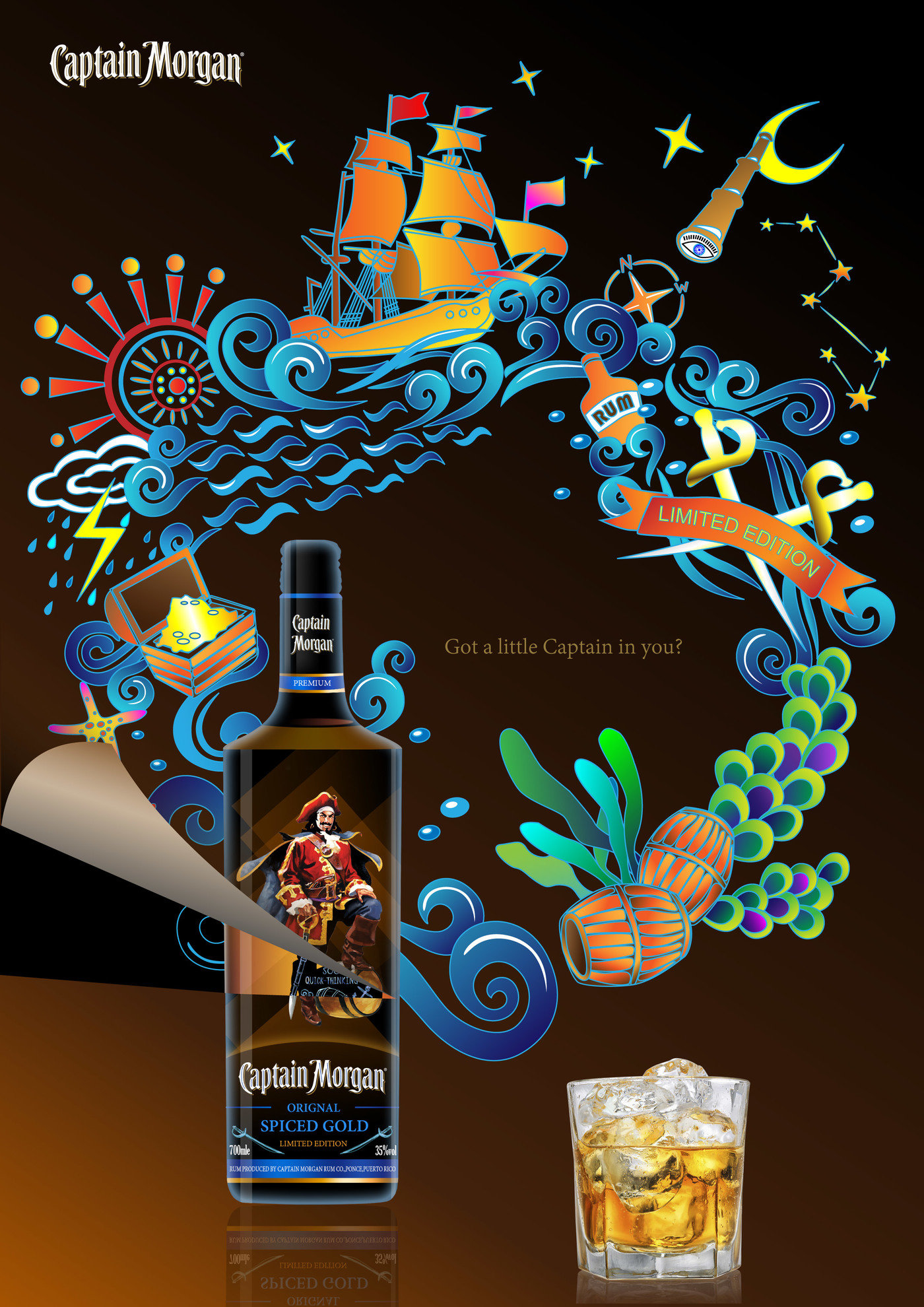 Packaging Captain Morgan et Affiche by Yang WANG at Coroflot.com