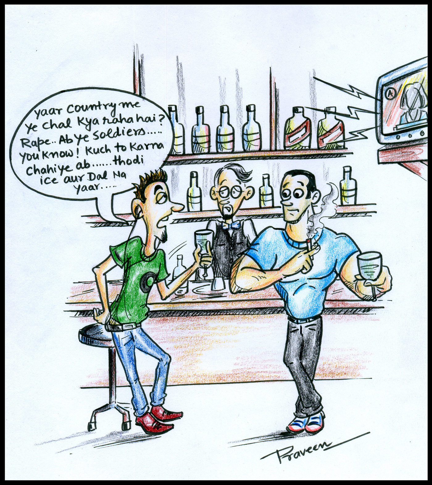 Daily life cartoons by praveen pal at Coroflot.com