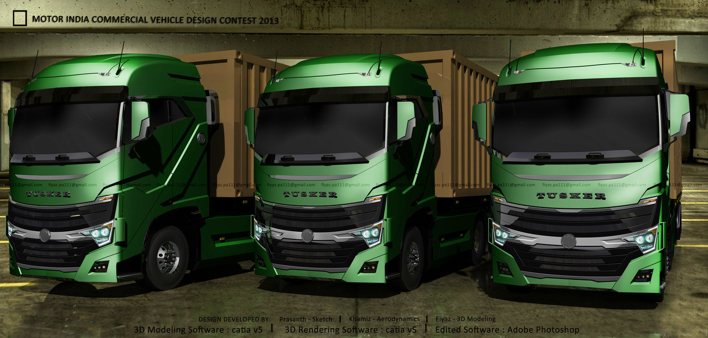 Tusker- Motor india commercial vehicle design contest 2013 by FIYAZ P.A ...