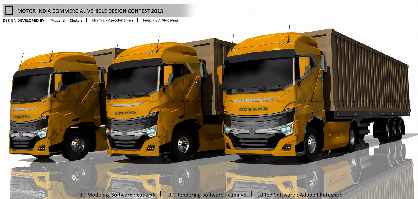 Tusker- Motor india commercial vehicle design contest 2013 by FIYAZ P.A ...