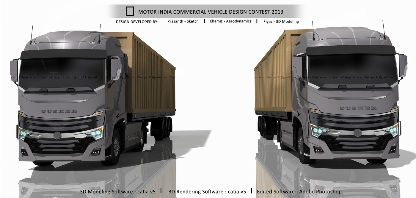 Tusker- Motor india commercial vehicle design contest 2013 by FIYAZ P.A ...