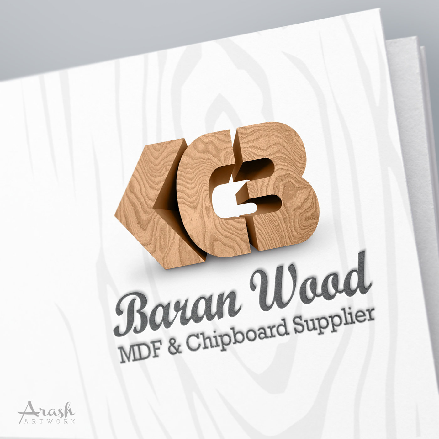 Baran wood logo design by Arash Artwork at Coroflot.com