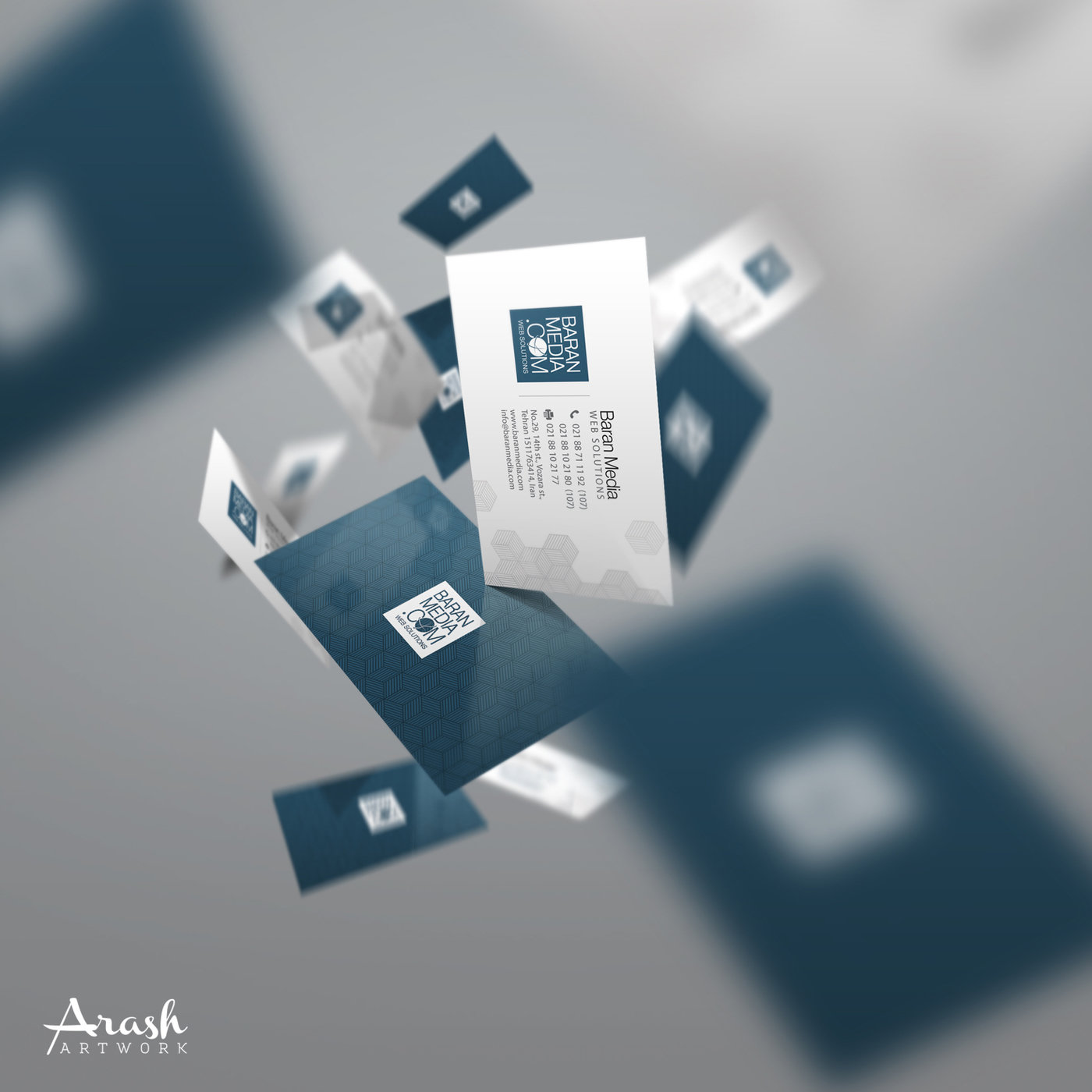 Baran media Visit card design by Arash Artwork at Coroflot.com