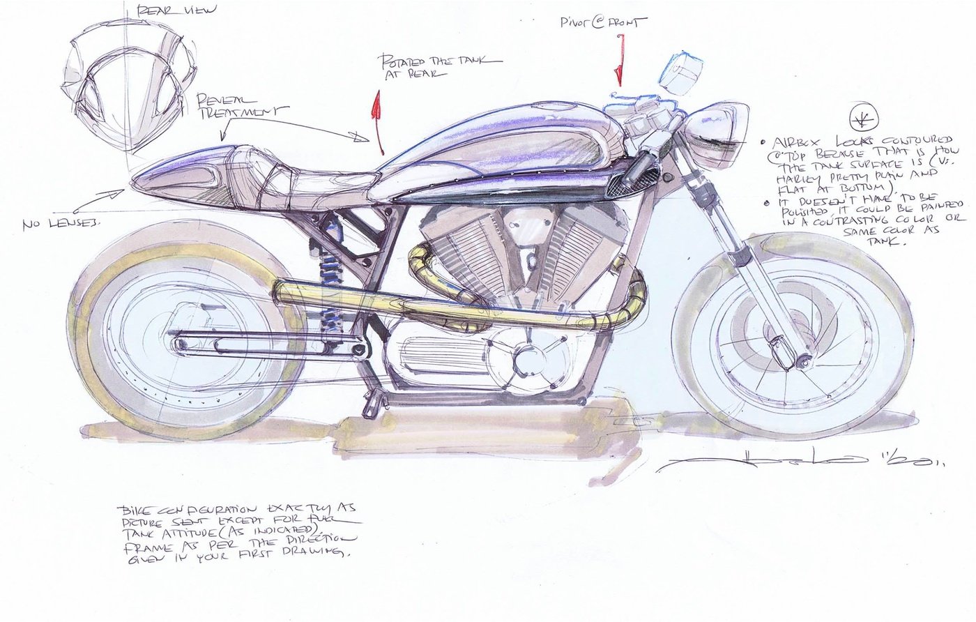 2011 Arlen Ness Victory Cafe Racer Concept by Alberto Hernandez Mendoza ...