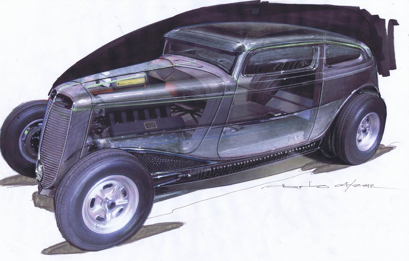 2012 - 2013 - Moal Coachbuilders. Eric Zausner "Blue Train" inspired ...