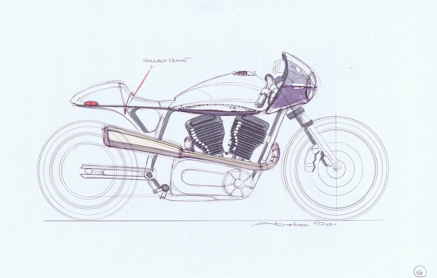 2011 Arlen Ness Victory Cafe Racer Concept by Alberto Hernandez Mendoza ...
