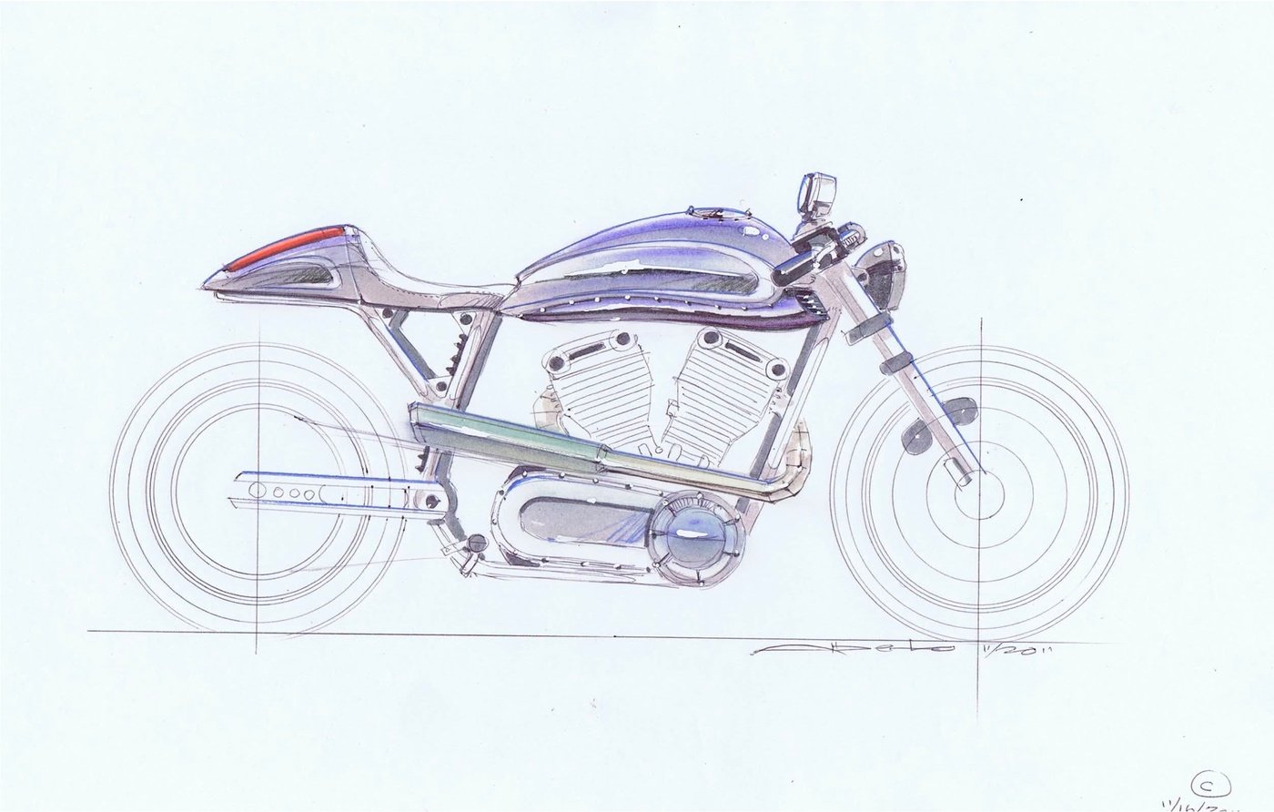 2011 Arlen Ness Victory Cafe Racer Concept by Alberto Hernandez Mendoza ...