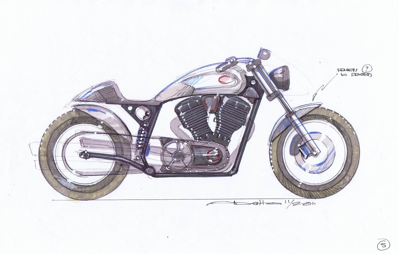 2011 Arlen Ness Victory Cafe Racer Concept by Alberto Hernandez Mendoza ...